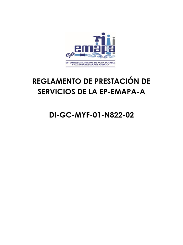 Reglamento de Prestación de Servicios EP EMAPA A 2020 | PDF | Multa ...