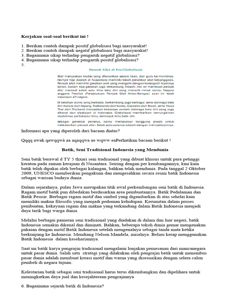 20+ Contoh Soal Untuk Kelas 6 SD MI Tema 4 Subtema 1 Pengetahuan | PDF