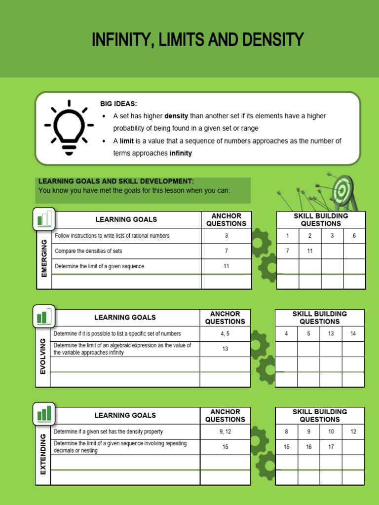 Infinity, Limits and Density - CYU | PDF | Numbers | Limit (Mathematics)