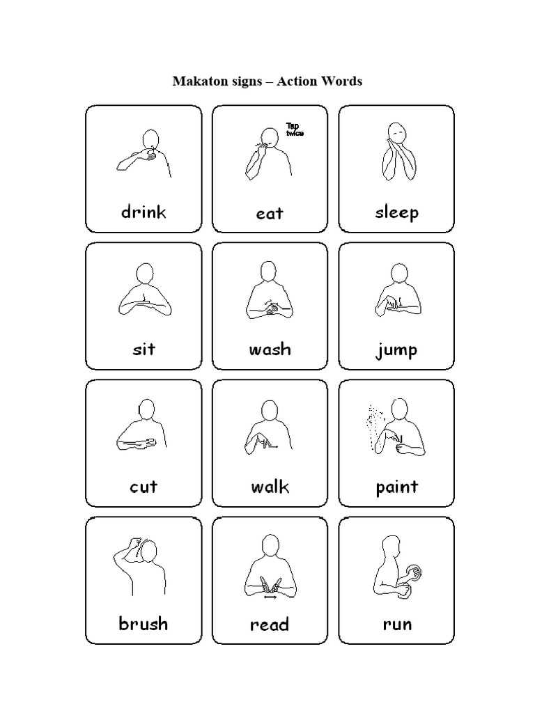 Makaton Action Words | PDF