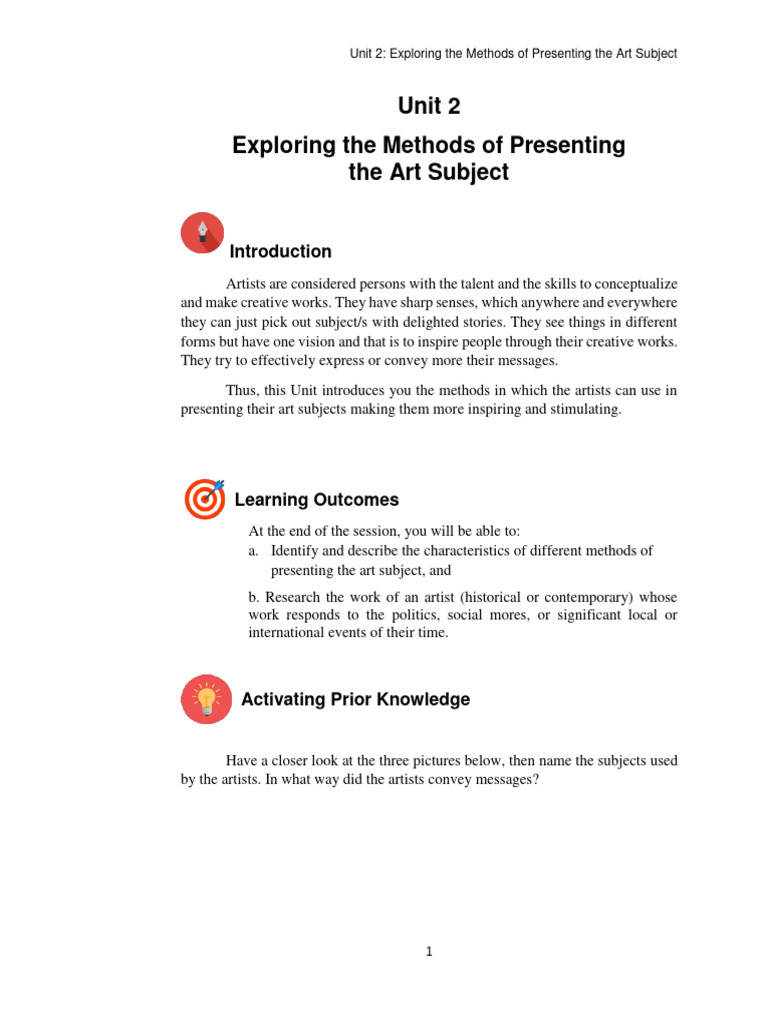 Unit 2 Art App Pdf Cubism Impressionism