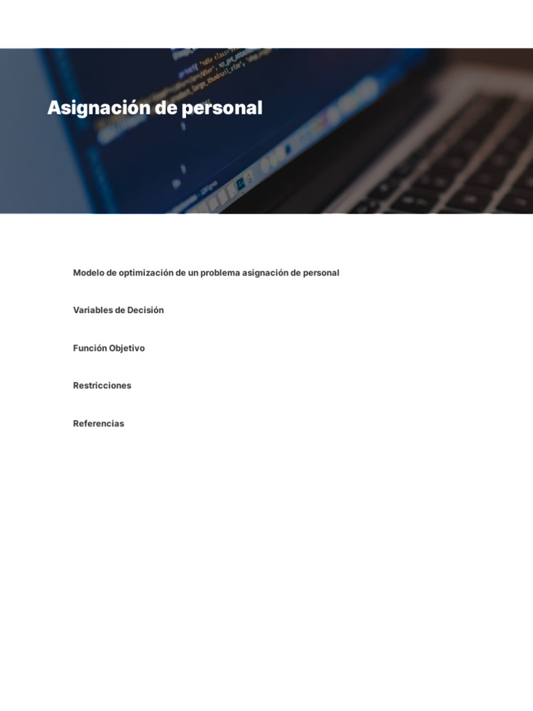 Asignación de Personal | PDF