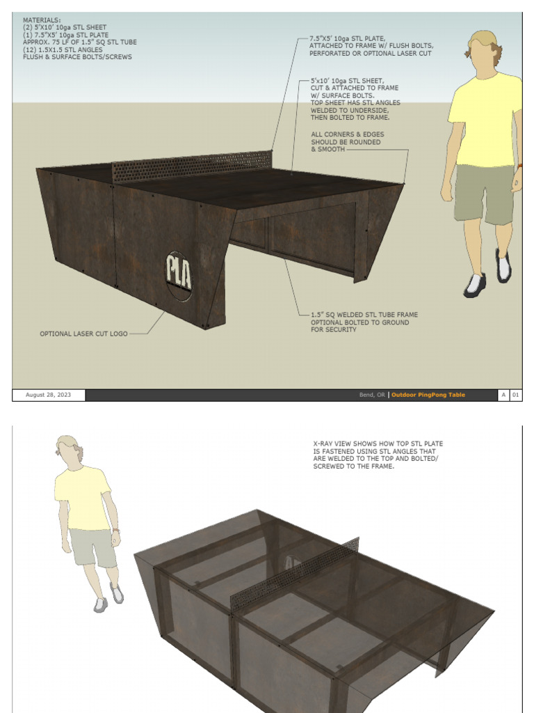 DIY Outdoor Ping Pong Table Plans | PDF | Screw | Materials