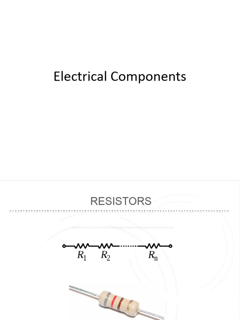 Electrical Components Overview | PDF | Electrical Network | Electrical ...
