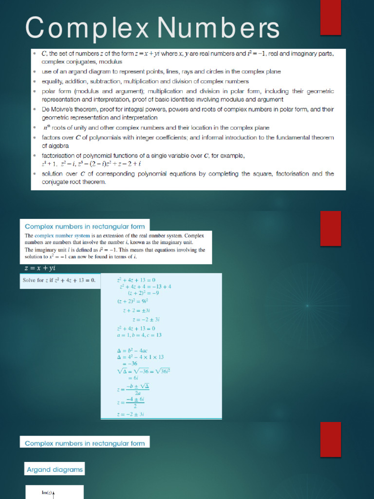 3 Complex Numbers | PDF | Circle | Complex Number
