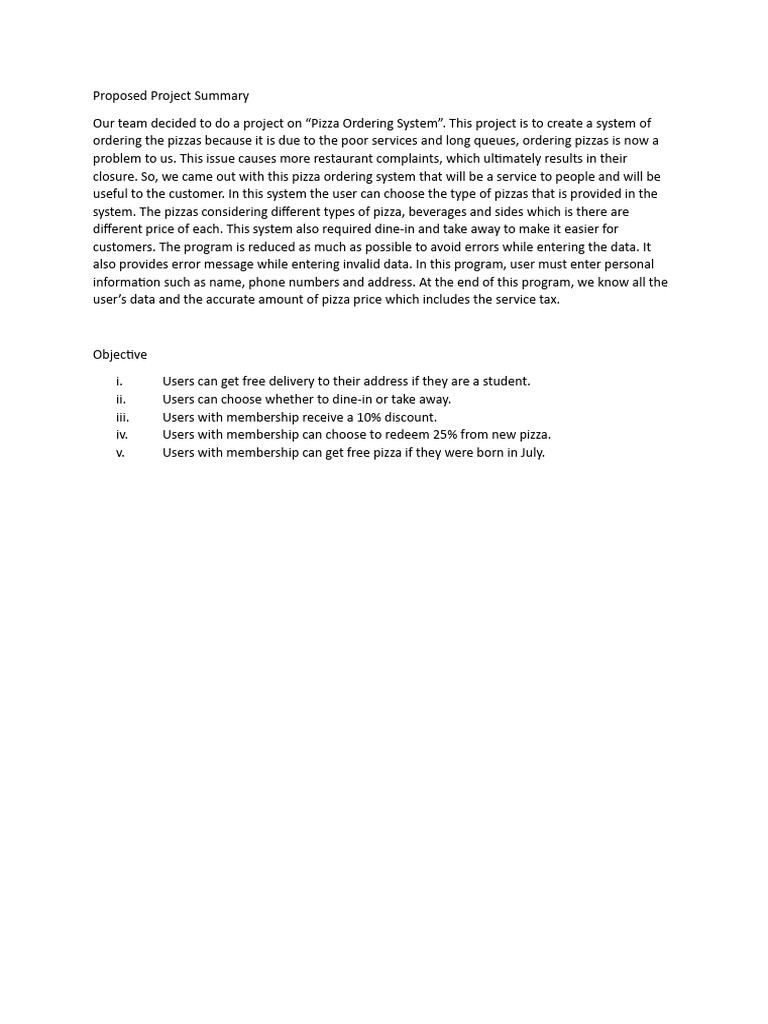 CSC126 Project Summary & Objective | PDF