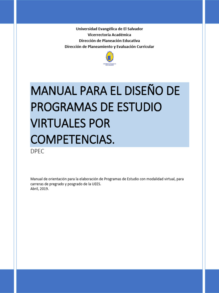 DPEC Manual Diseño Programa Virtual Por Competencia | PDF | Evaluación | Caso de estudio