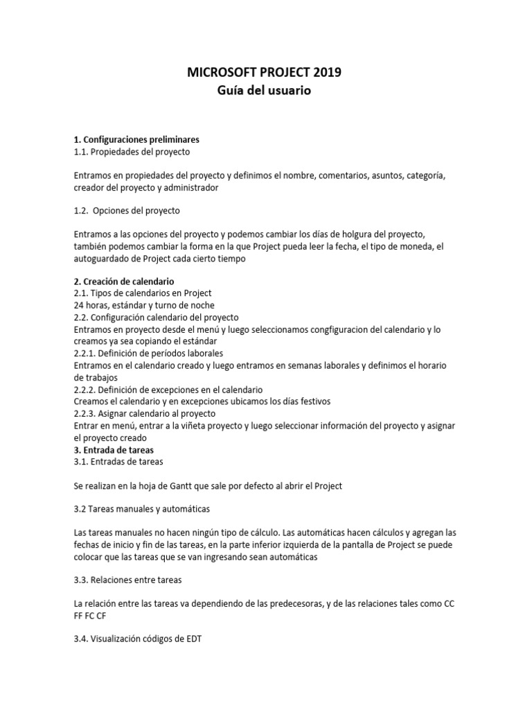 Guia Ms Project | PDF | Informática | Software