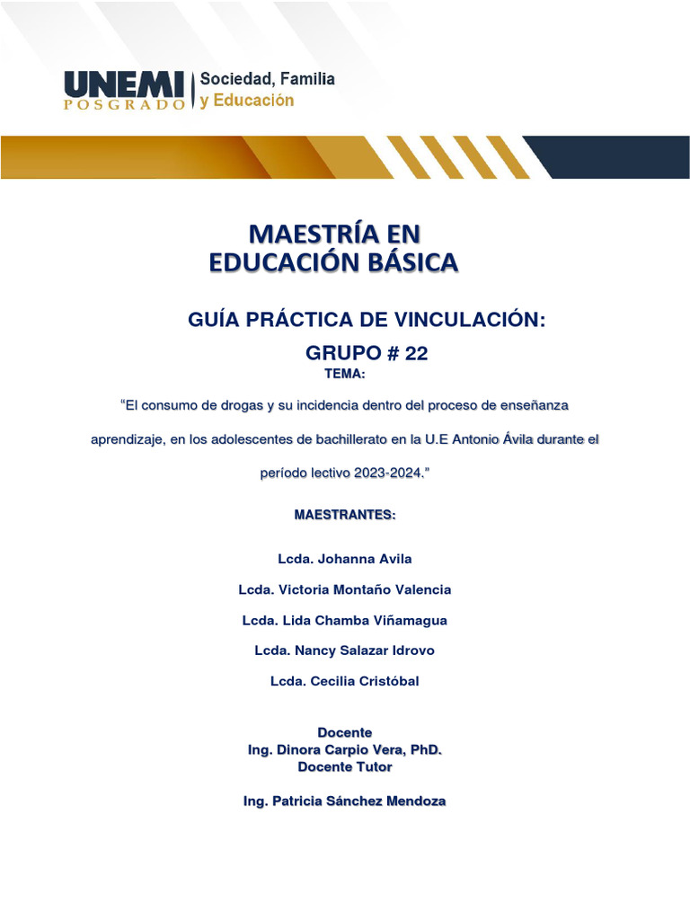 Informe Final Del Desarrollo de Las Actividades de Vinculación Con La Comunidad Grupo 22-Signed ...