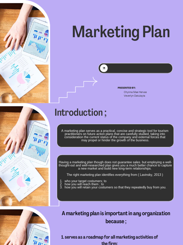 Purple Simple Modern Marketing Plan Presentation | PDF | Marketing ...