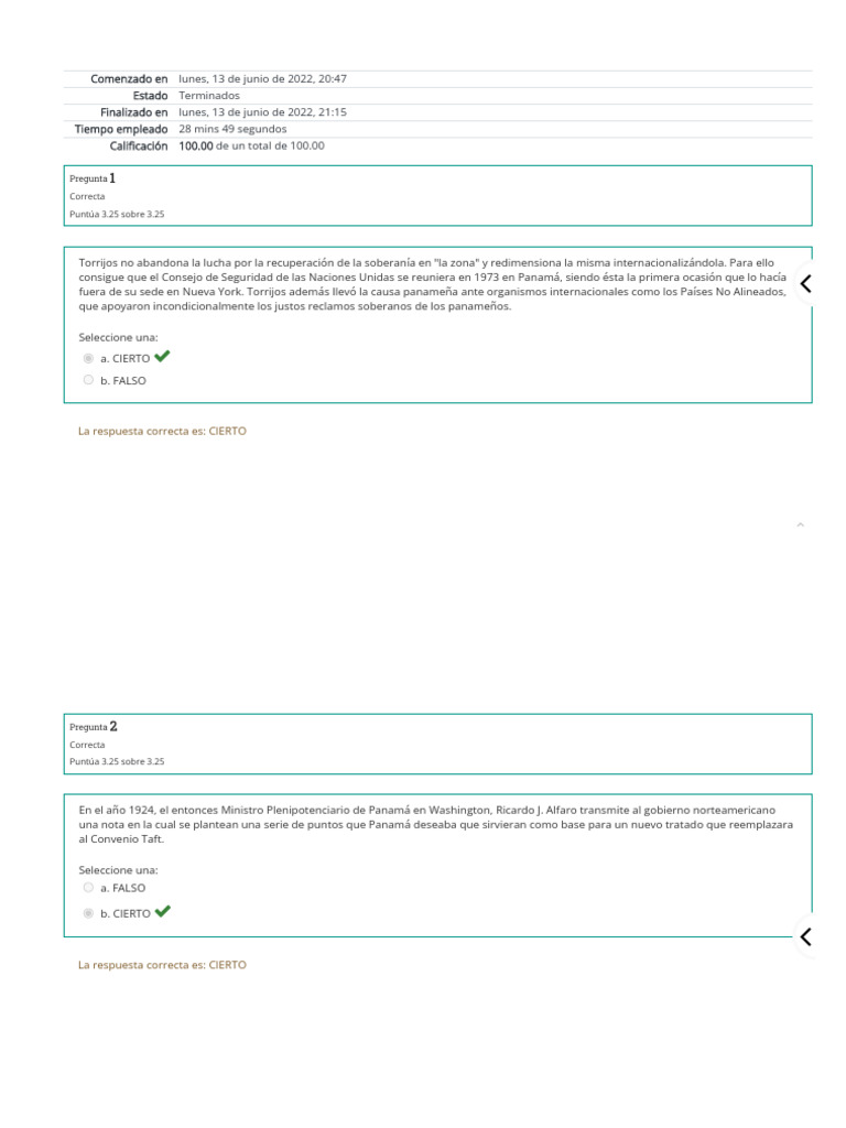 Examen Final Del Curso Revisi N Del Intento 2 PDF | PDF | Panamá
