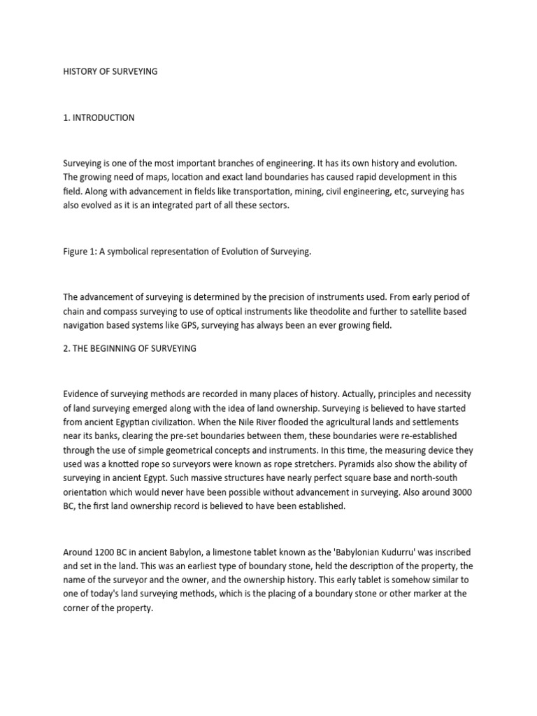 History of Surveying | Download Free PDF | Surveying | Metrology