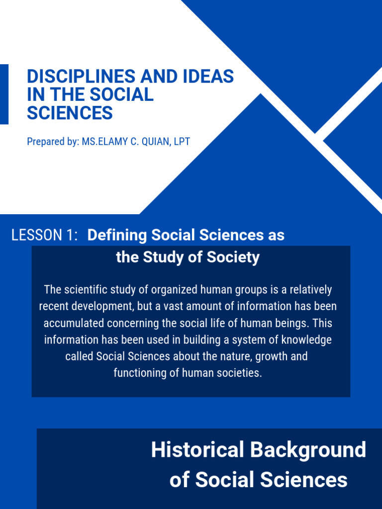 Diss Lesson 1 | PDF | Science | Social Sciences