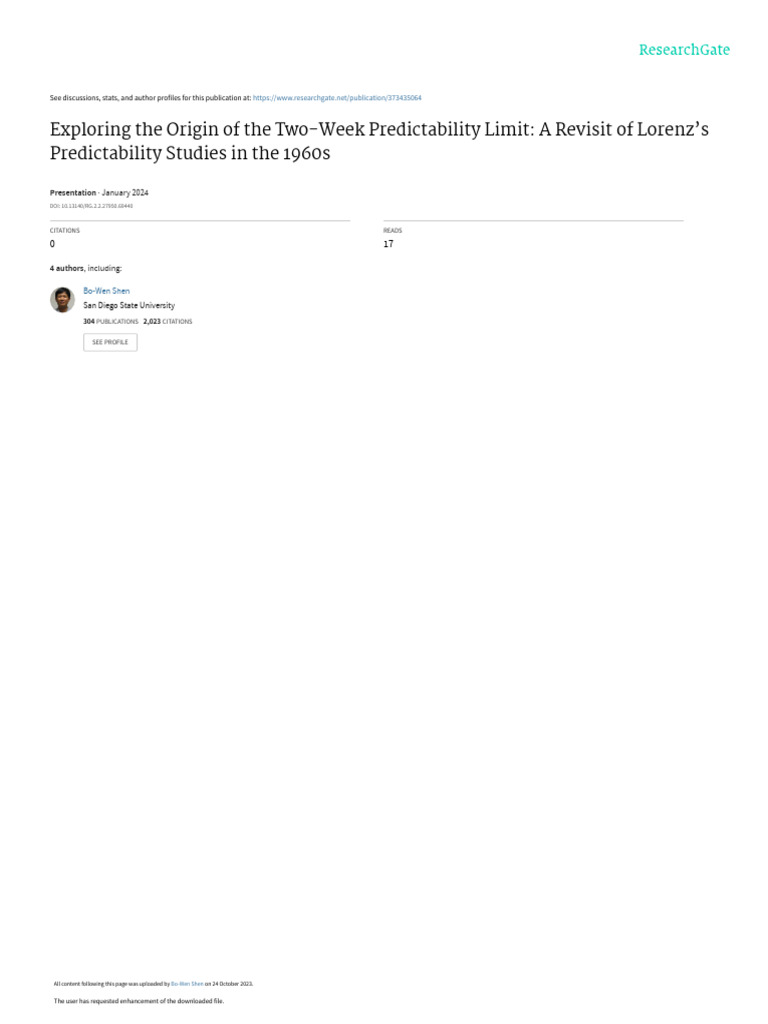 Shen Et Al 2024 AMS New Accepted | PDF | Chaos Theory | Applied Mathematics