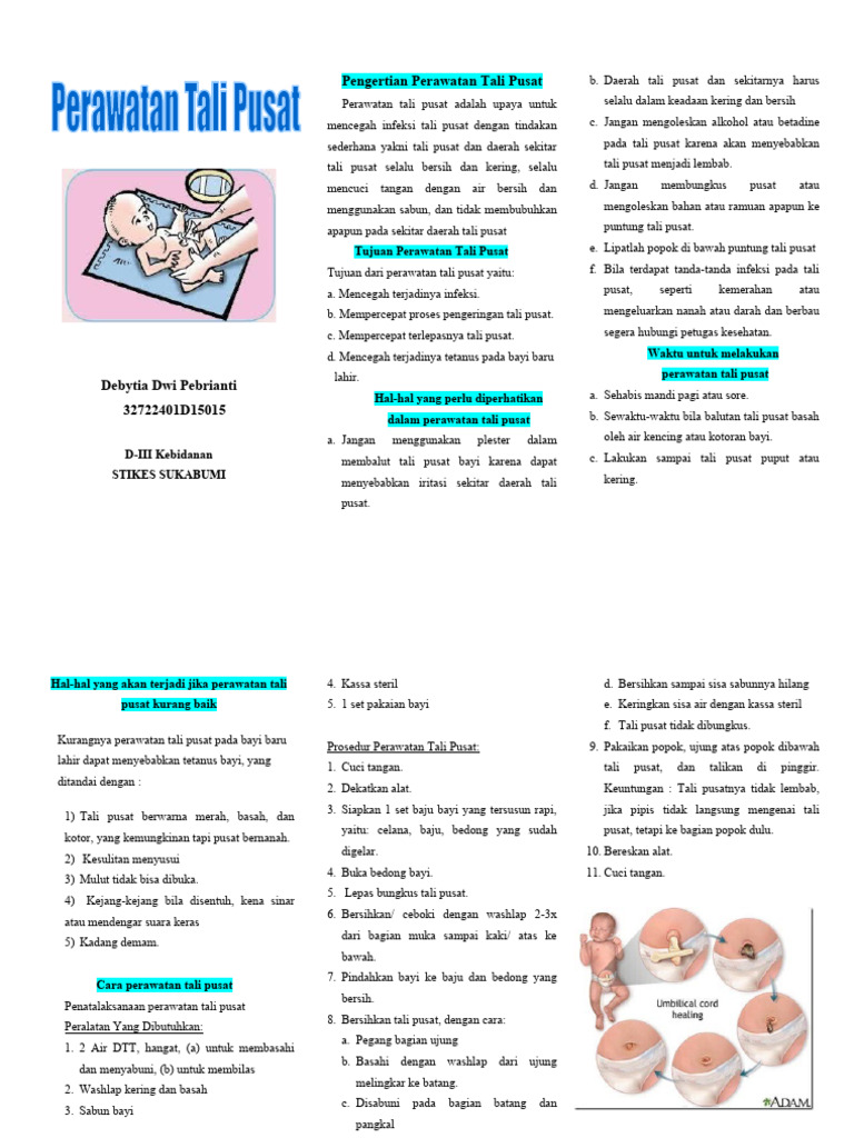 Leaflet Perawatan Tali Pusat | PDF