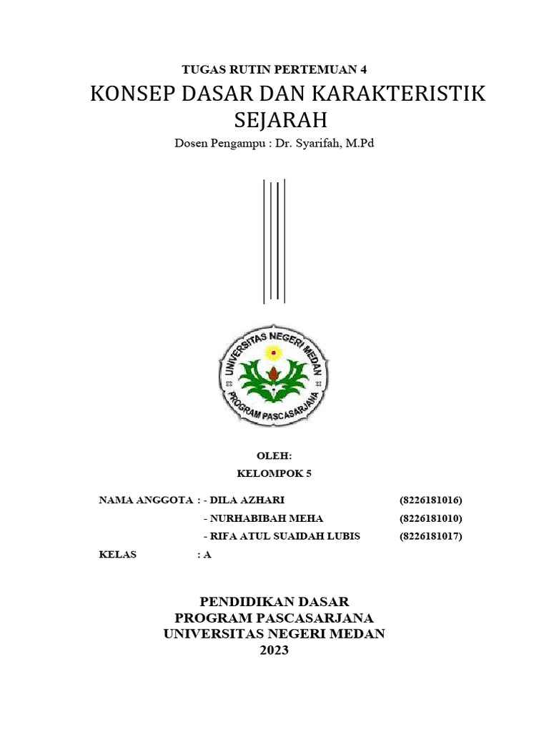 Tugas Rutin 3 - Konsep Dasar Dan Karakteristik Sejarah | PDF