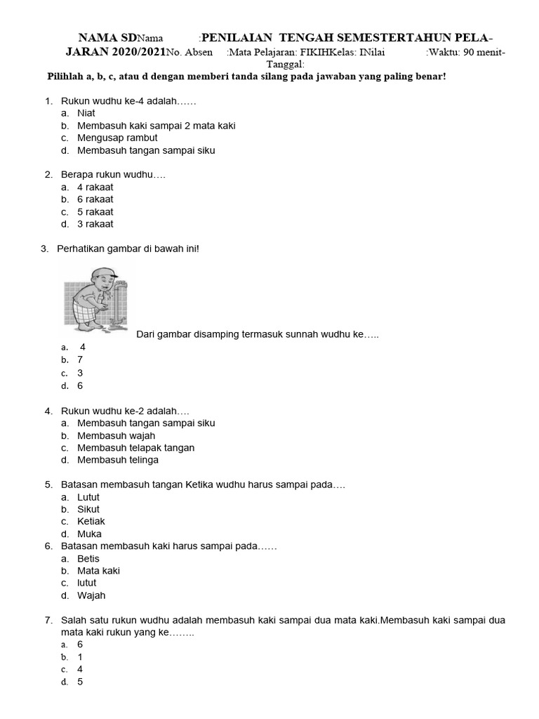 Soal PTS Kelas 1 | PDF | Karier & Perkembangan | Kesehatan Holistik