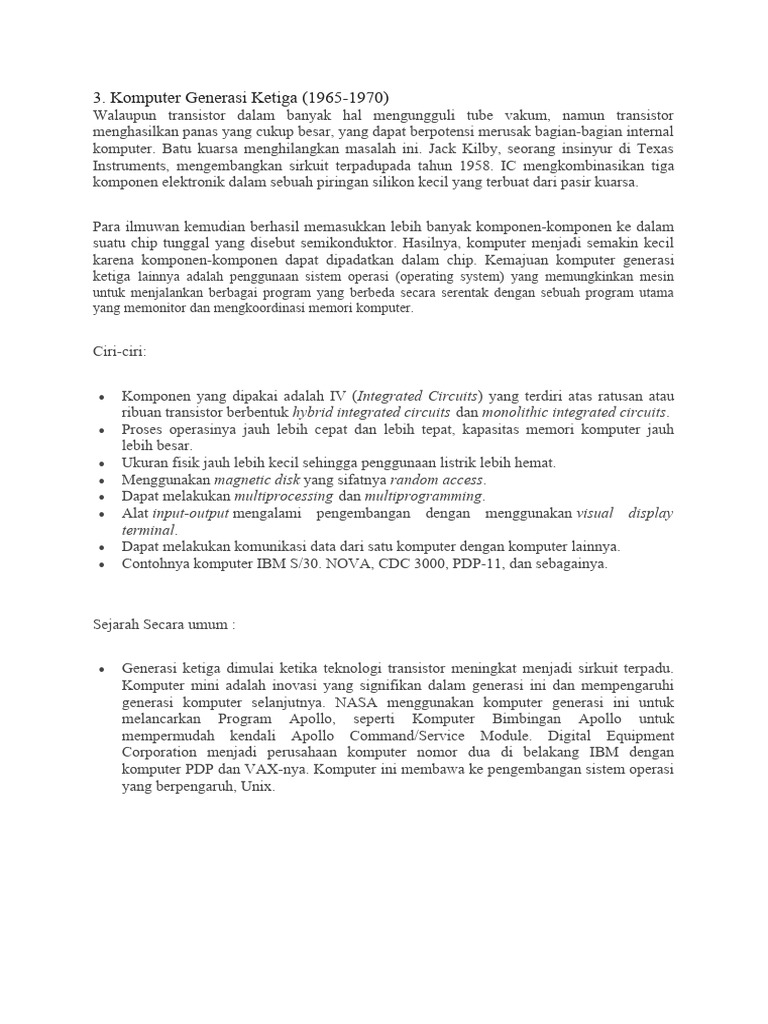 Komputer Gen 3 | PDF