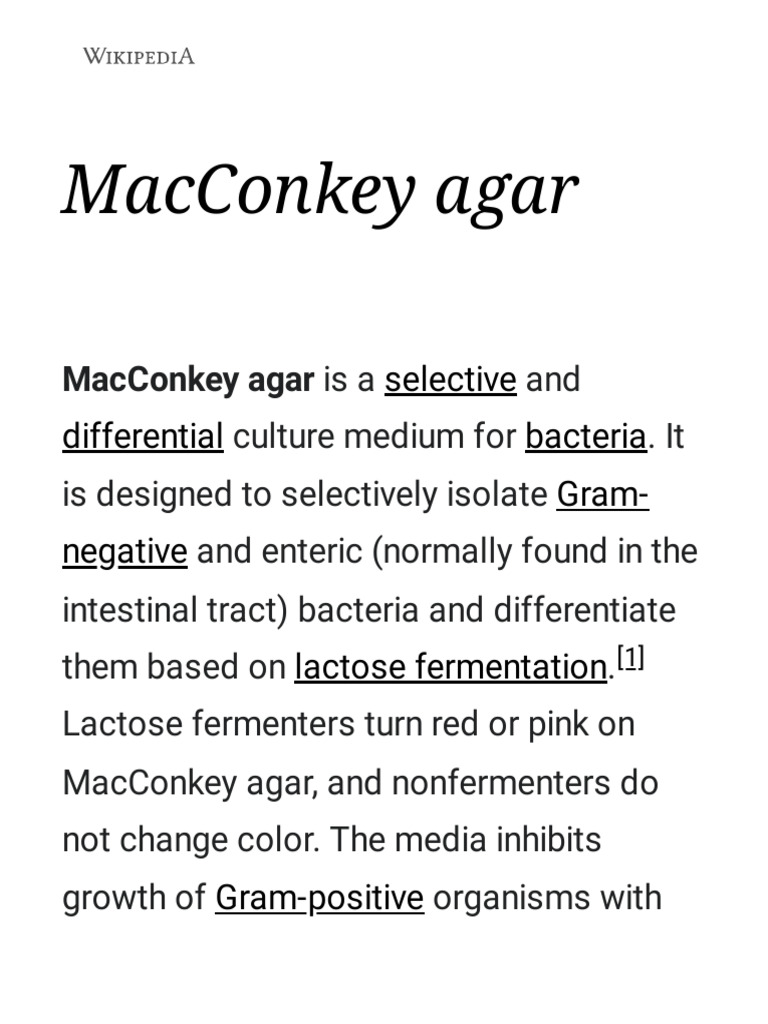 MacConkey Agar | PDF | Microbiology | Medical Specialties