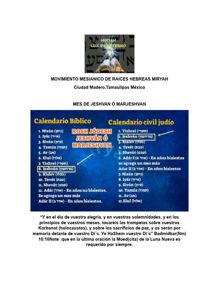 Rosh Jodesh Jeshvan | PDF | Rachel | Noé