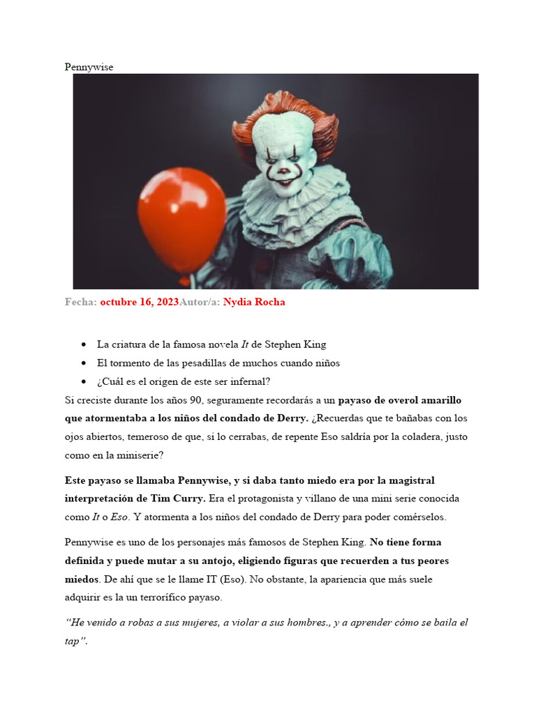 Pennywise | PDF