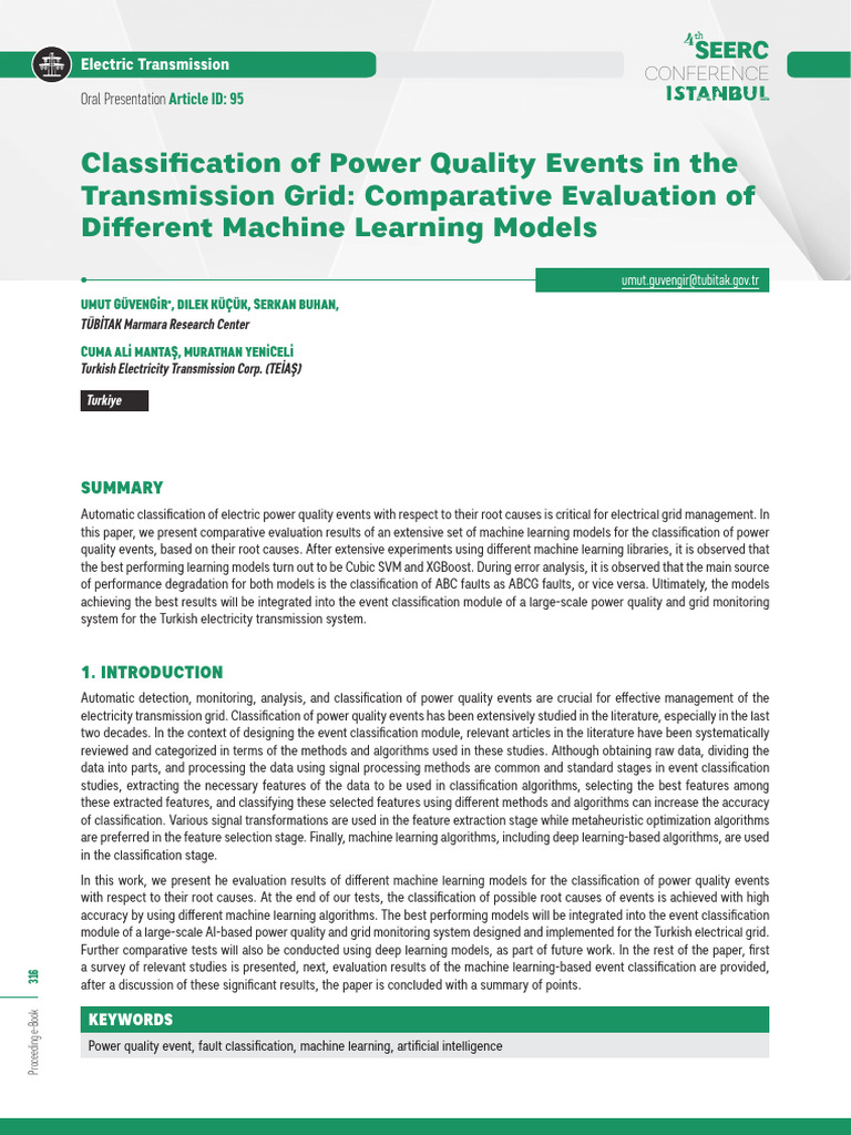 Conference SEERC2023 Classification | PDF | Machine Learning | Support Vector Machine