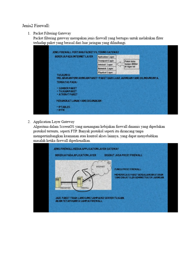 Jenis2 Firewall | PDF | Komputer