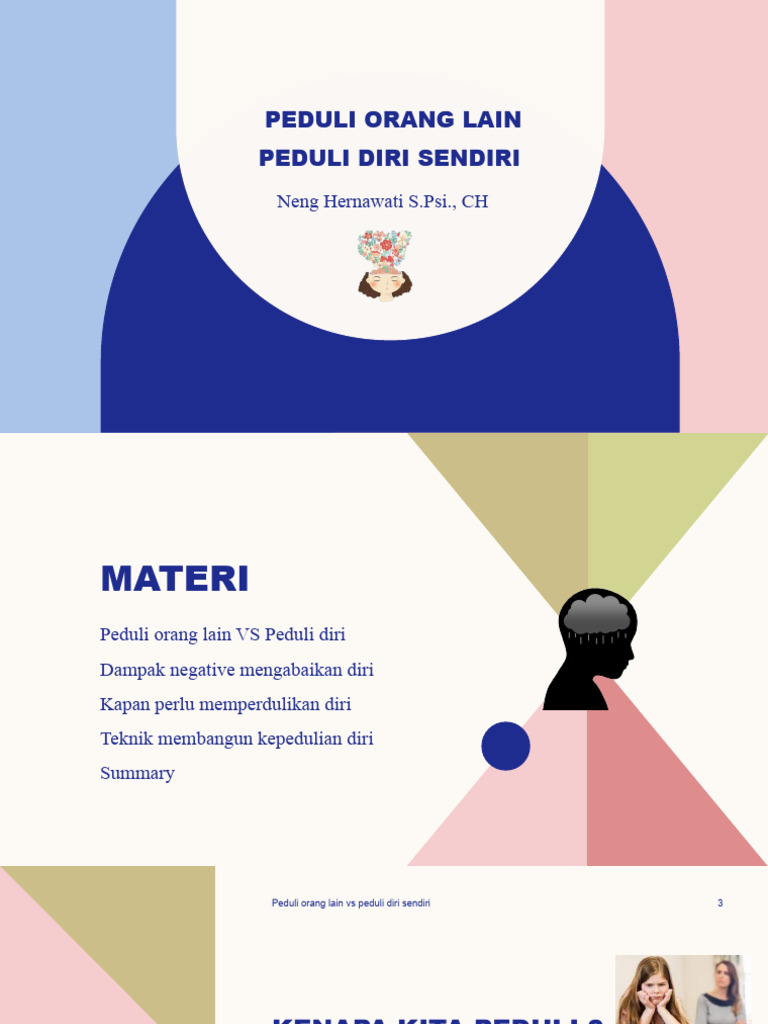 Peduli Orang Lain Vs Peduli Diri Sendiri | PDF | Pengembangan Diri