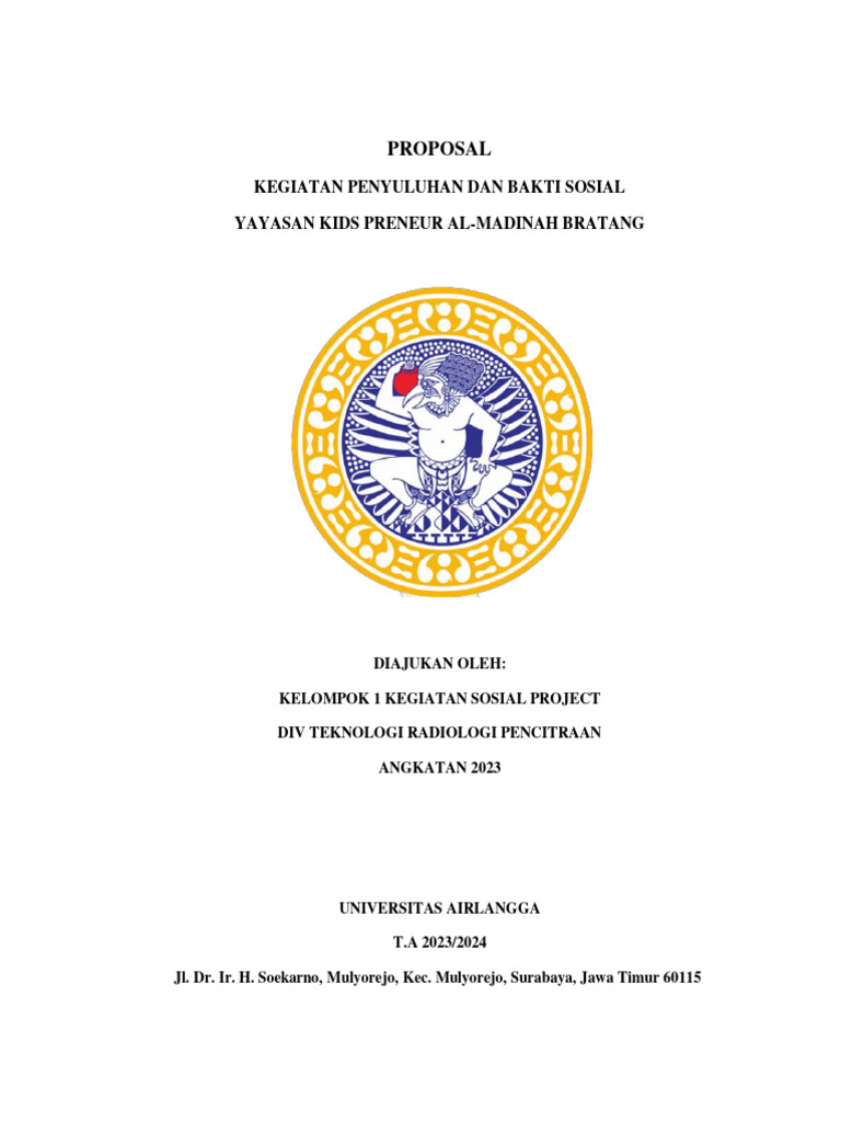 Proposal Sosial Projek Mahasiswa Radiologi Unair | PDF