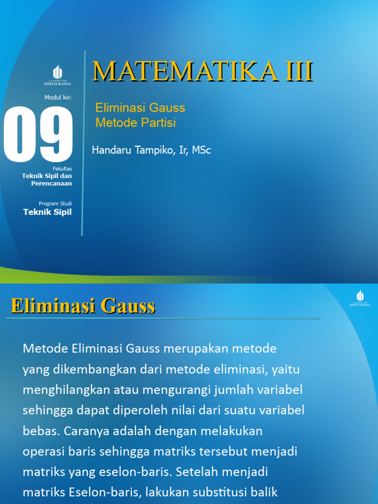 Modul 9. MTK II | PDF