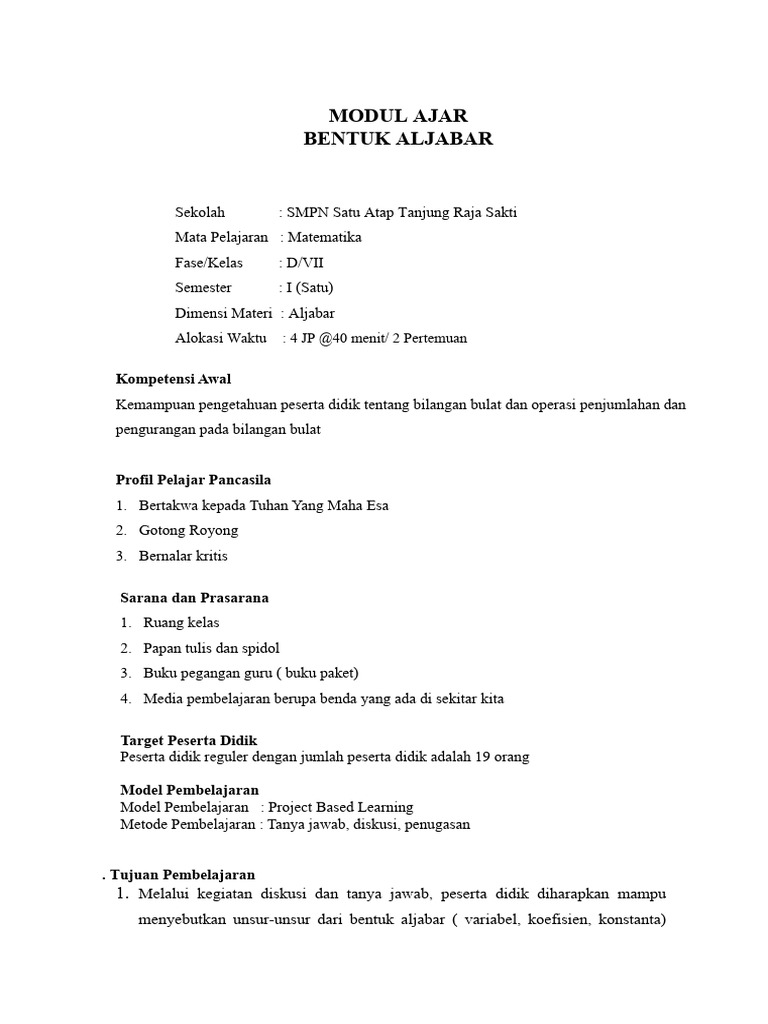 Modul Ajar Sri Wulandari | PDF | Karier & Perkembangan