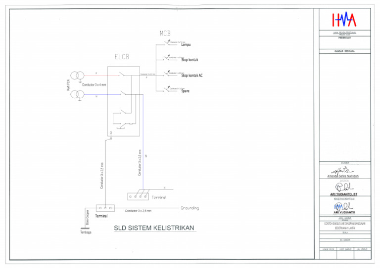 Single Line Diagram Model LT 1 | PDF