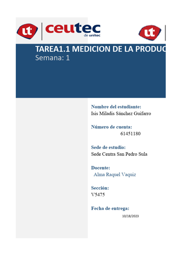 Tarea1.1 - Isis - Sánchez - 61451180 - Admón. Operaciones | PDF ...