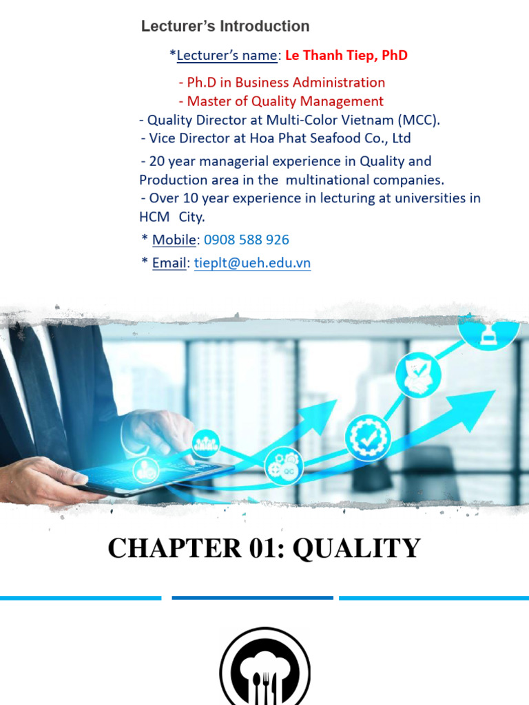 Session 01 - Quality Management | PDF | Leadership | Business Economics
