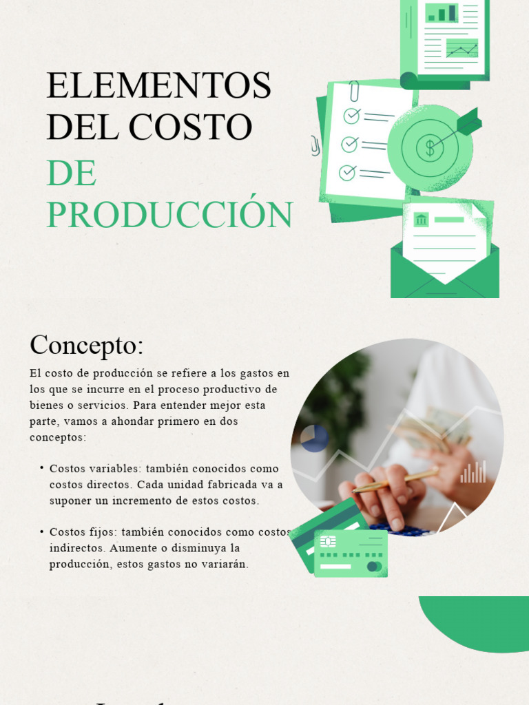 Elementos Del Costo | PDF | Costo | Contabilidad