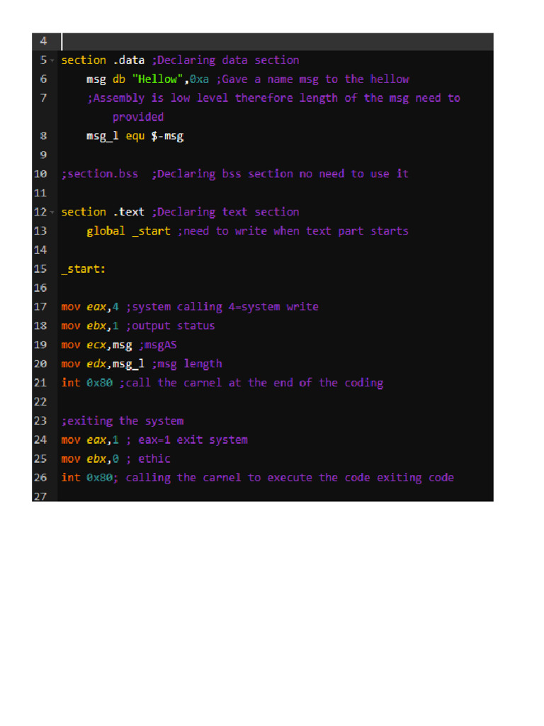 Print Assembly Language | PDF
