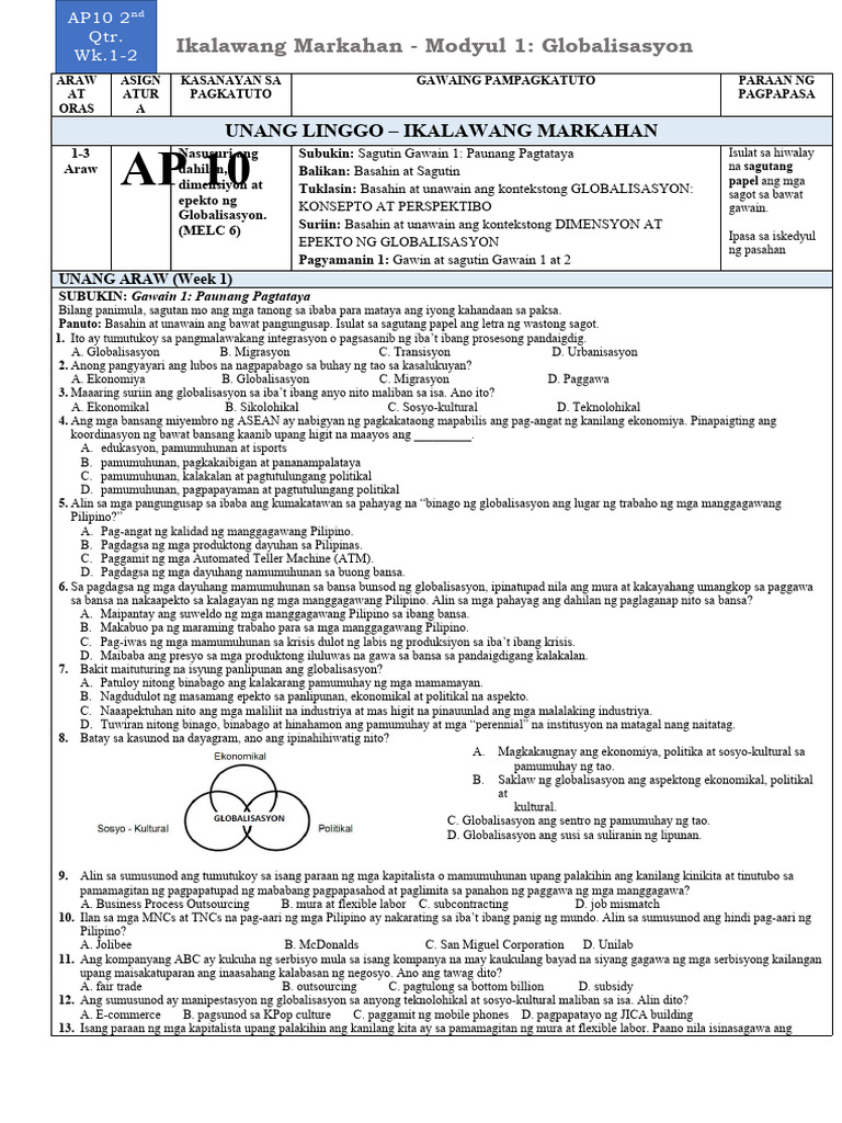 Q2 Wk1 Day1 2 Handout Activity | PDF