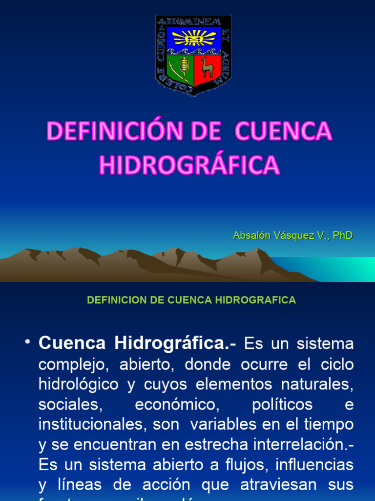 Definición Manejo de Cuencas | PDF