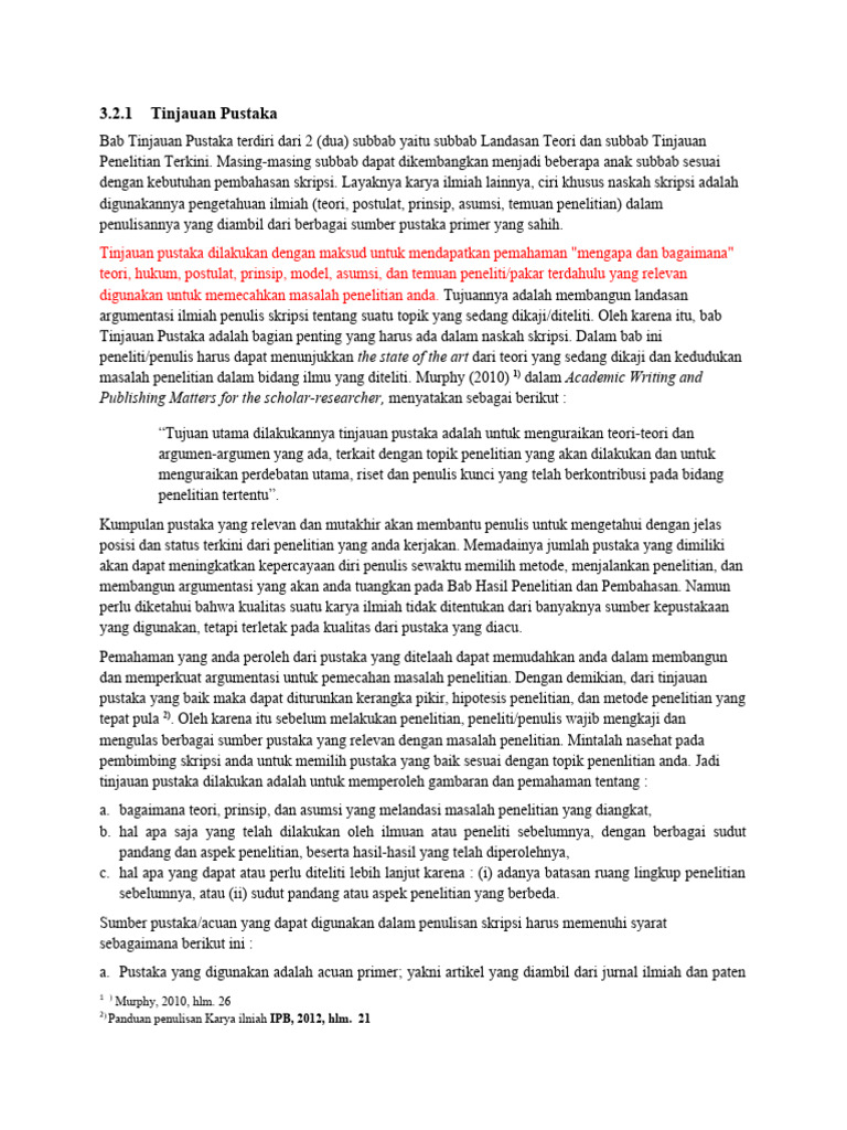 Tata Cara Penulisan Bab II | PDF