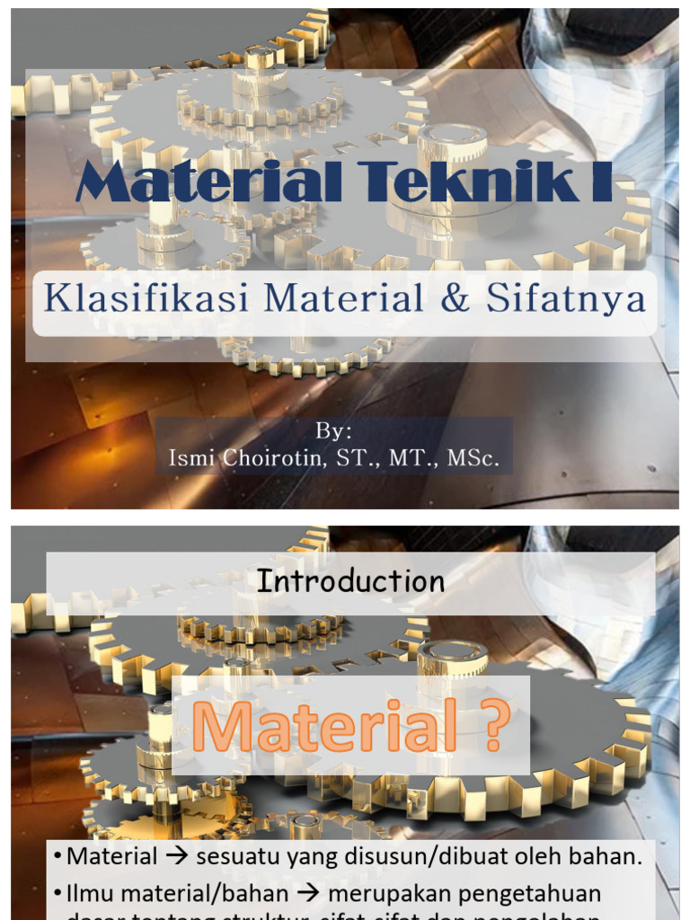 Klasifikasi dan Sifat Material Teknik | PDF