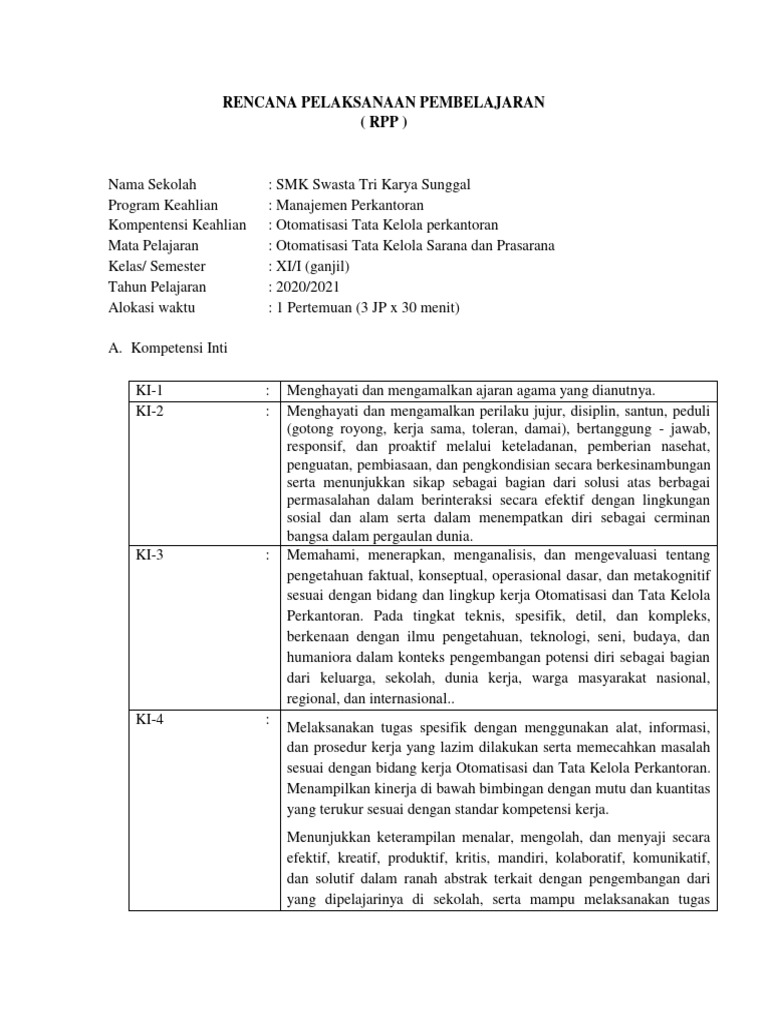 RENCANA PELAKSANAAN PEMBELAJARAN (Micro Teaching) | PDF