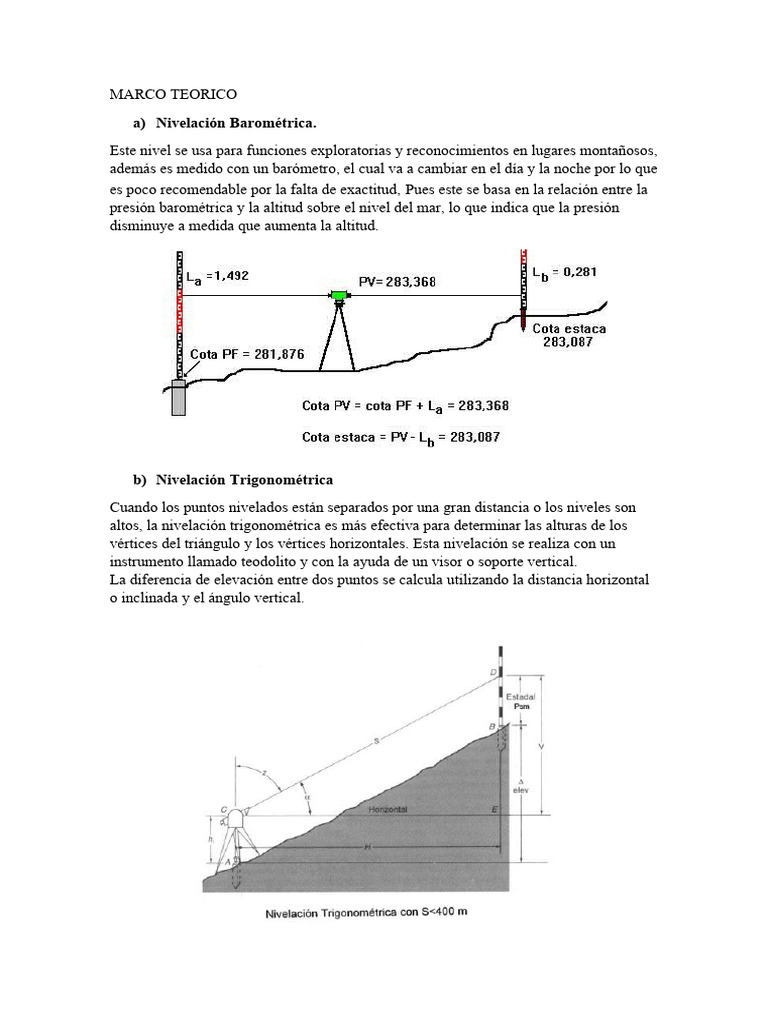 A) Nivelación Barométrica | PDF