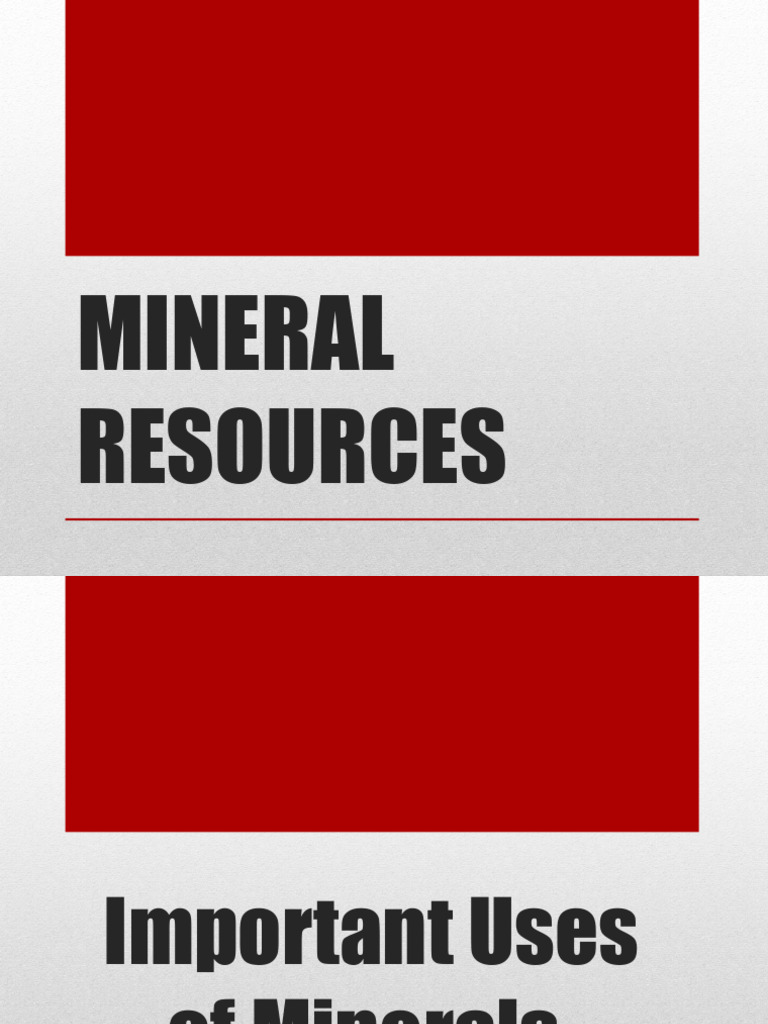 Mineral Resources | PDF | Mining | Minerals