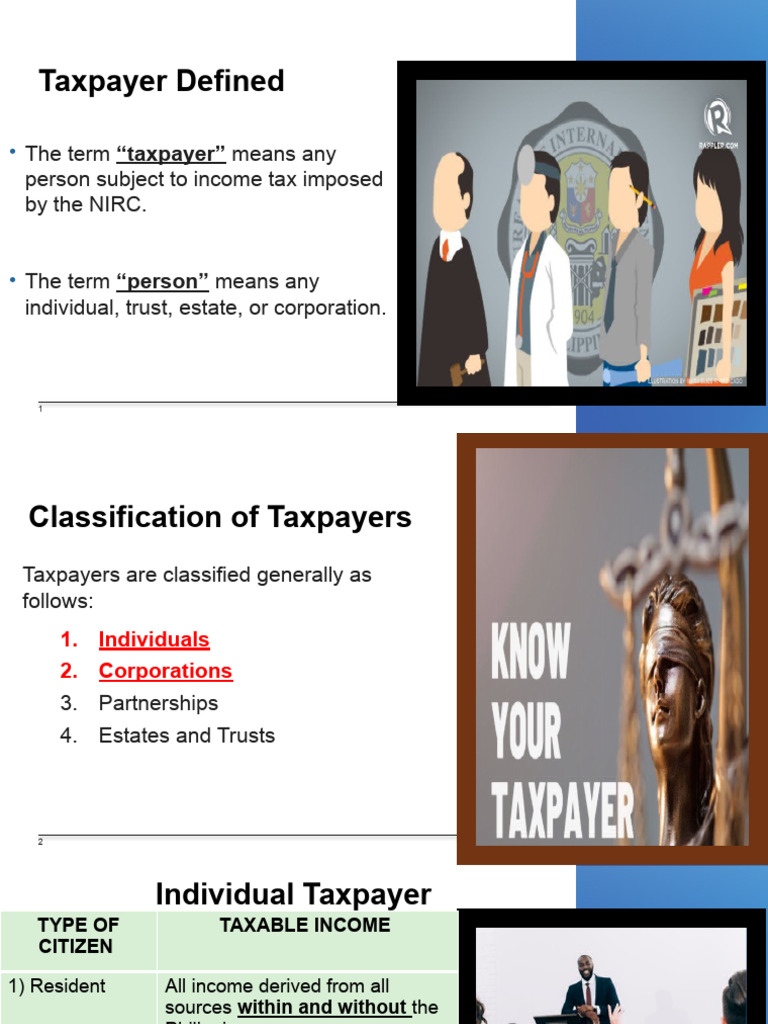 4 5A Persons Subject To Income Tax | PDF | Taxpayer | Taxes