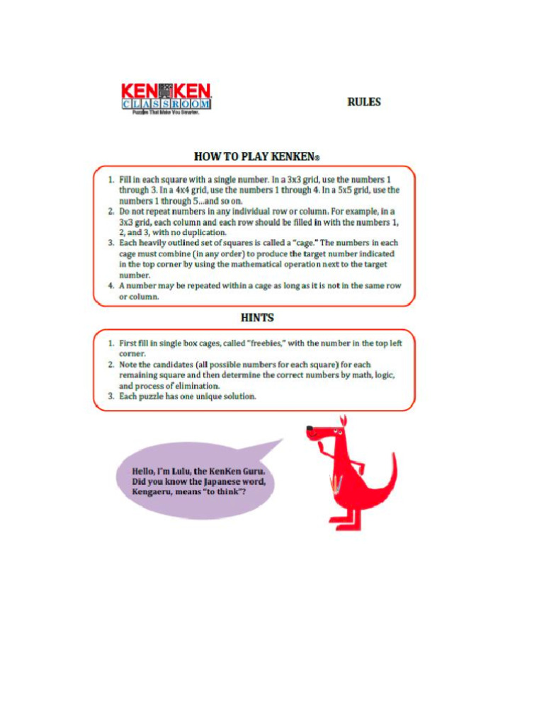KenKen Puzzles | PDF