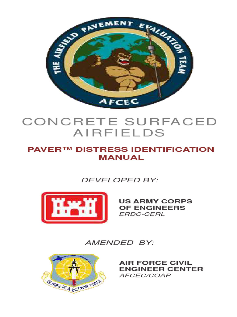 2015 PAVER Distress Identification Manual | PDF | Concrete | Road Surface