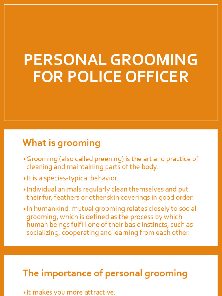 Personal Grooming for Police Officers | PDF