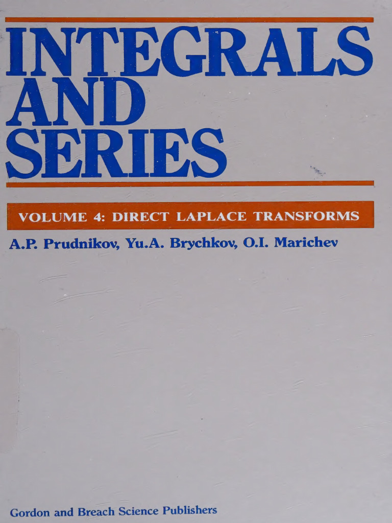 Integrals and Series | PDF | Laplace Transform | Combinatorics