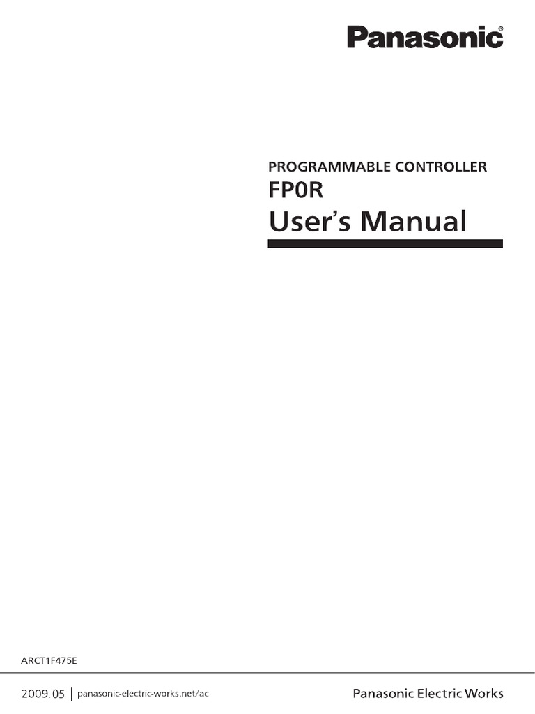 Manual Fp0r | PDF | Power Supply | Programmable Logic Controller