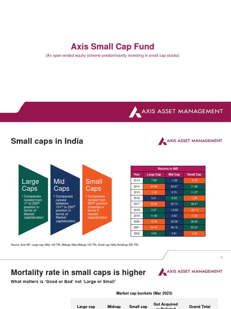 Axis Small Cap Fund - PPT - June 2023 | PDF | Stock Market Index ...